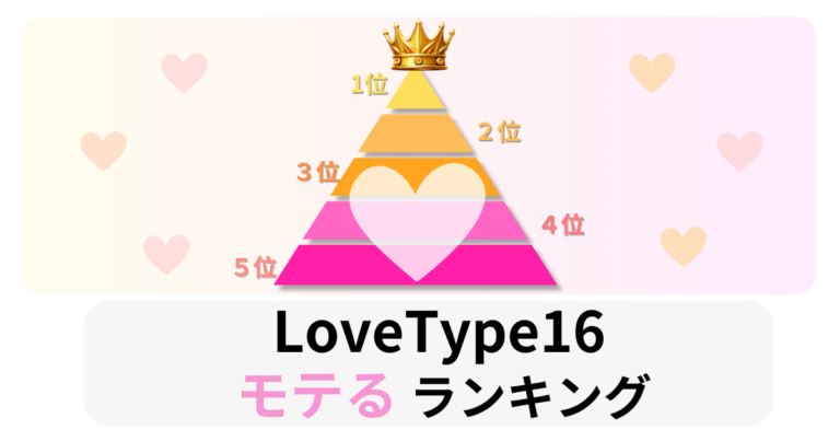 ラブタイプ(LoveType16)モテるランキング｜男女別恋愛TOP16 - MBTI性格診断ナビ